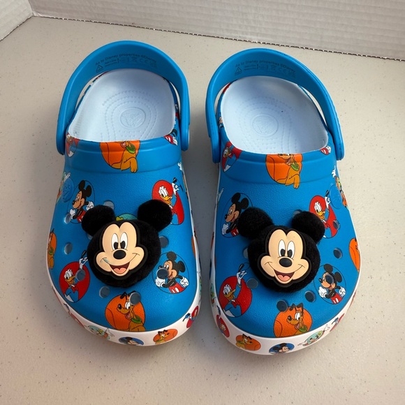 CROCS | Shoes | Crocs Kids Blue Slippers With Mickey Mouse Design ...